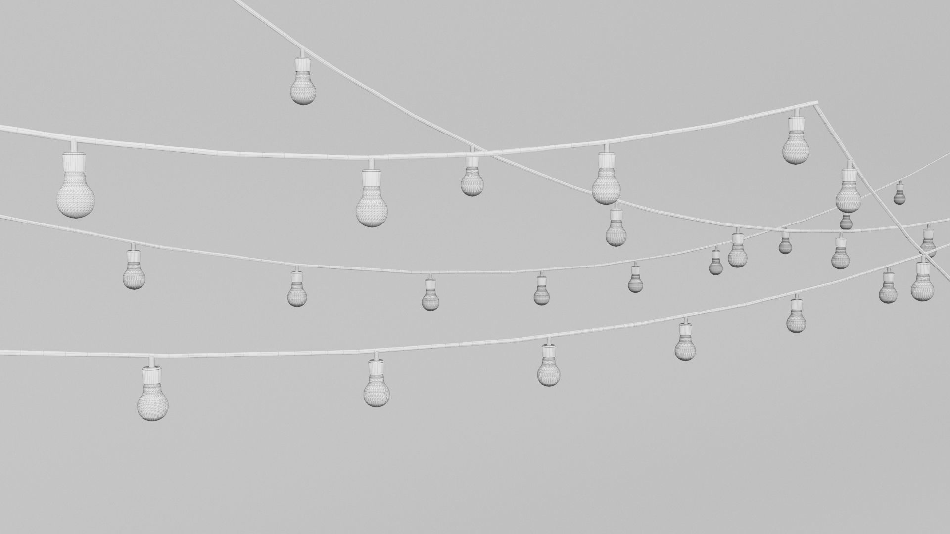 String lights 3D model | CGTrader
