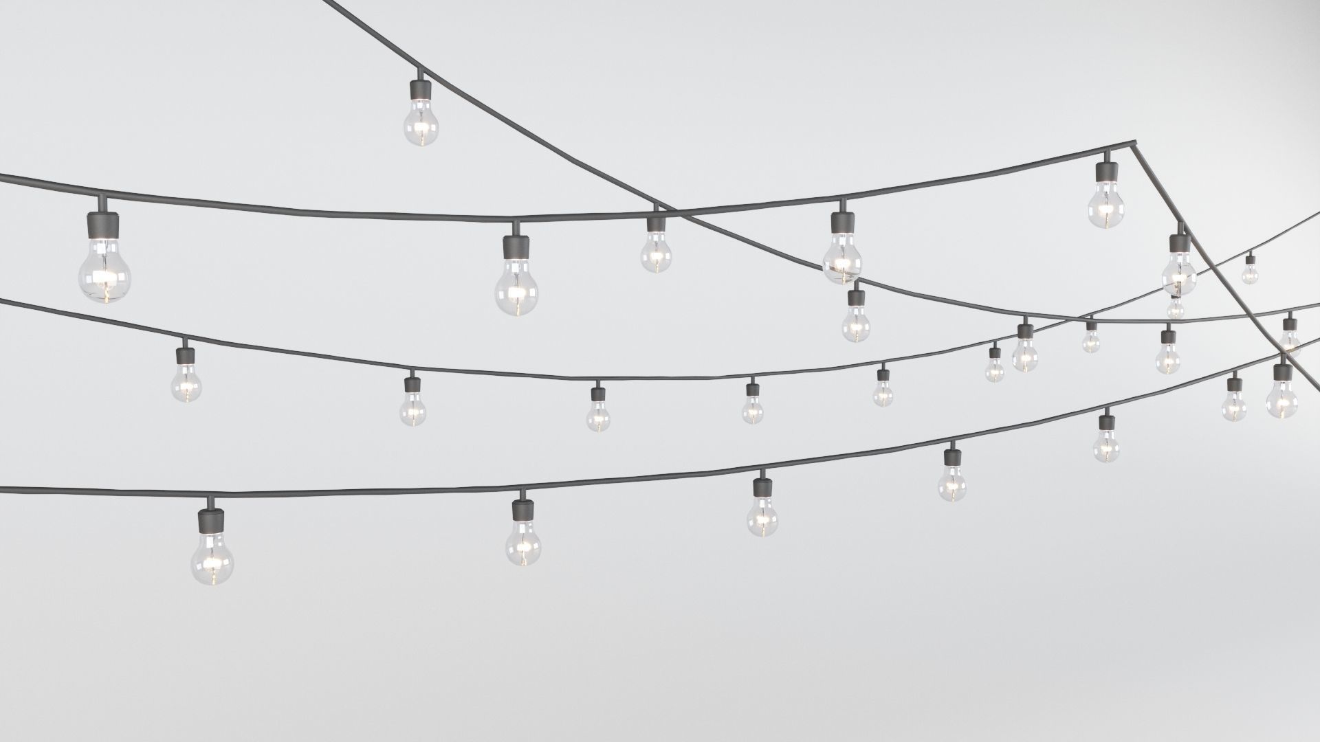 String lights 3D model | CGTrader