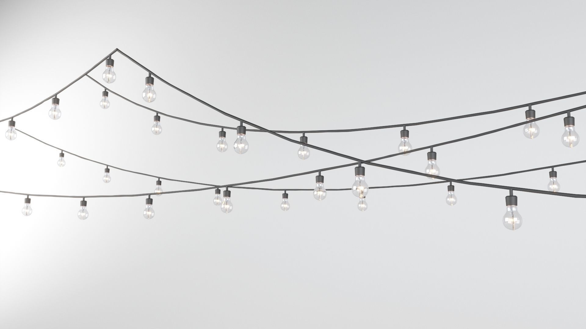 String lights 3D model | CGTrader