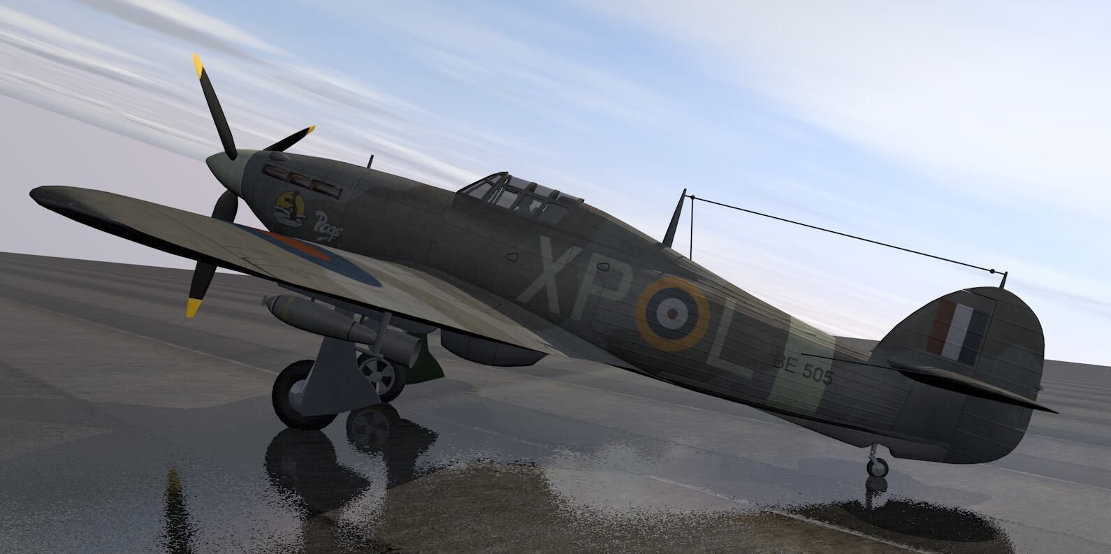Hawker Hurricane Mk-2b 3D model | CGTrader