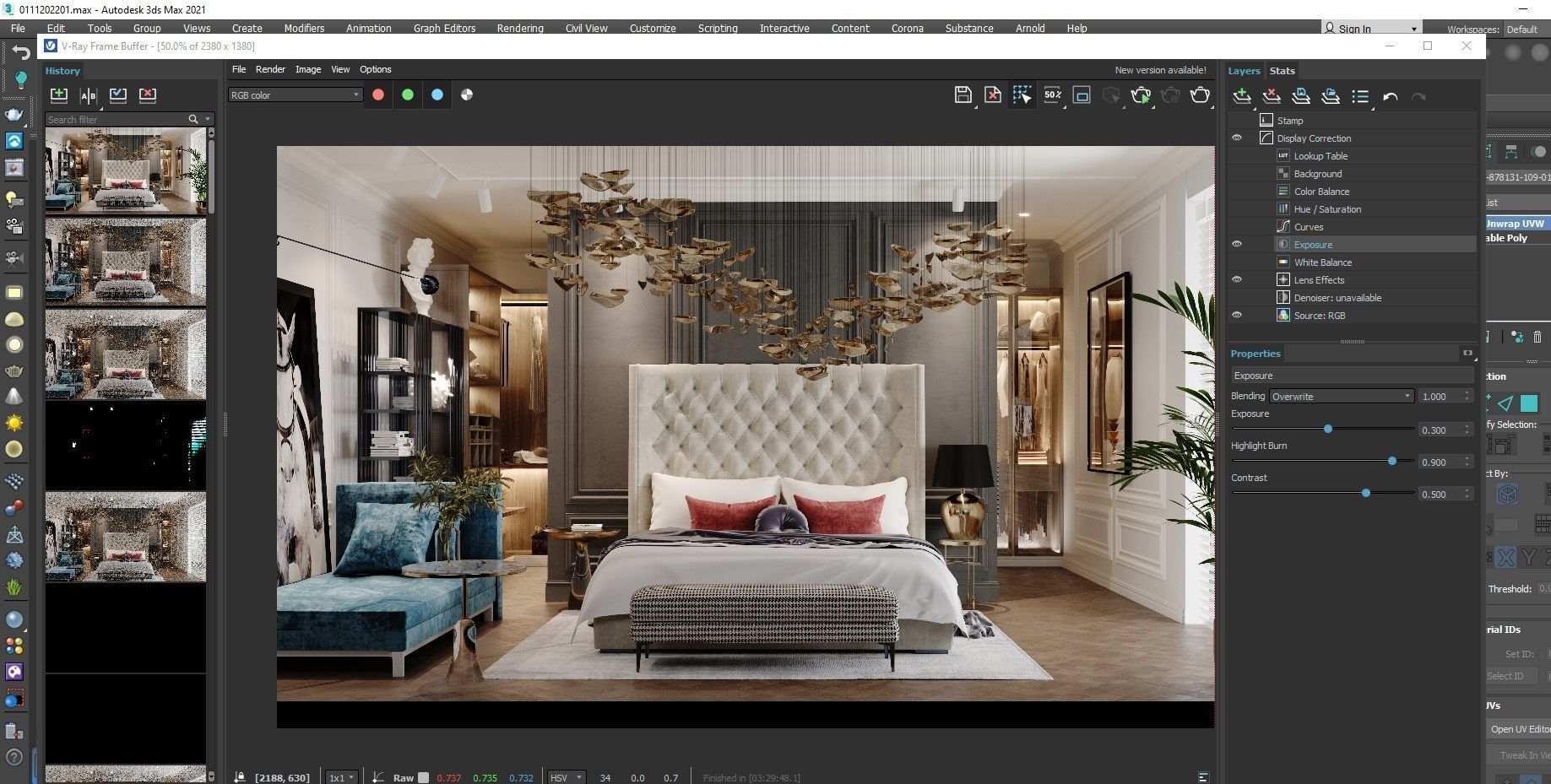 Modern Bedroom Luxury 3D model | CGTrader