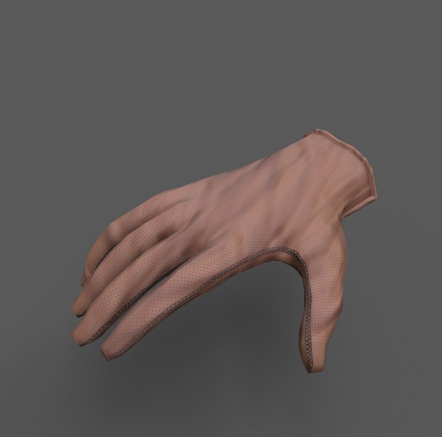 3D model Simply mediaval gloves pack 8 textures set VR / AR / low-poly ...