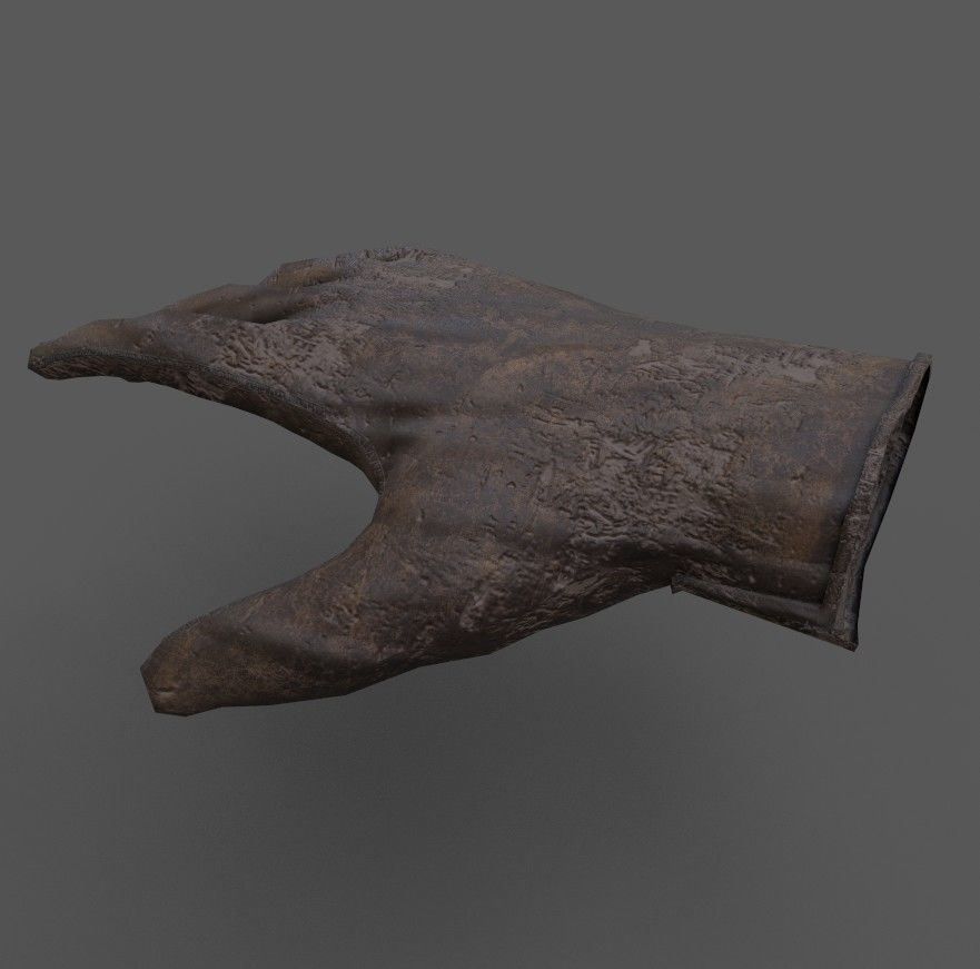 3D model Simply mediaval gloves pack 8 textures set VR / AR / low-poly ...