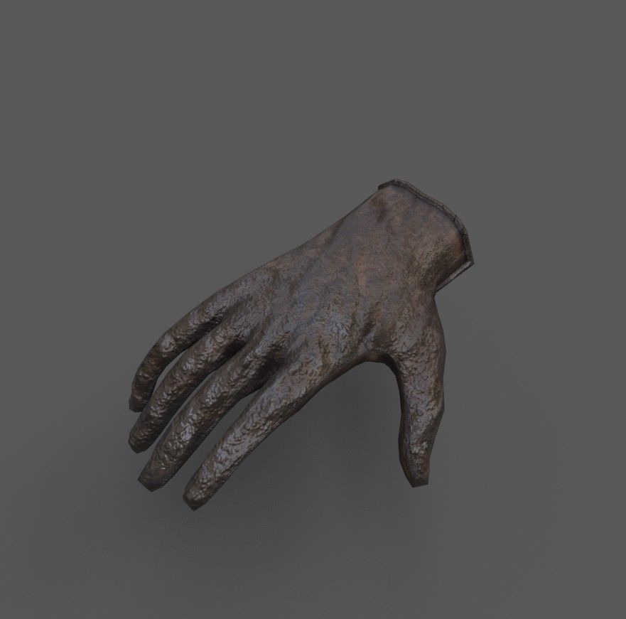 3D model Simply mediaval gloves pack 8 textures set VR / AR / low-poly ...