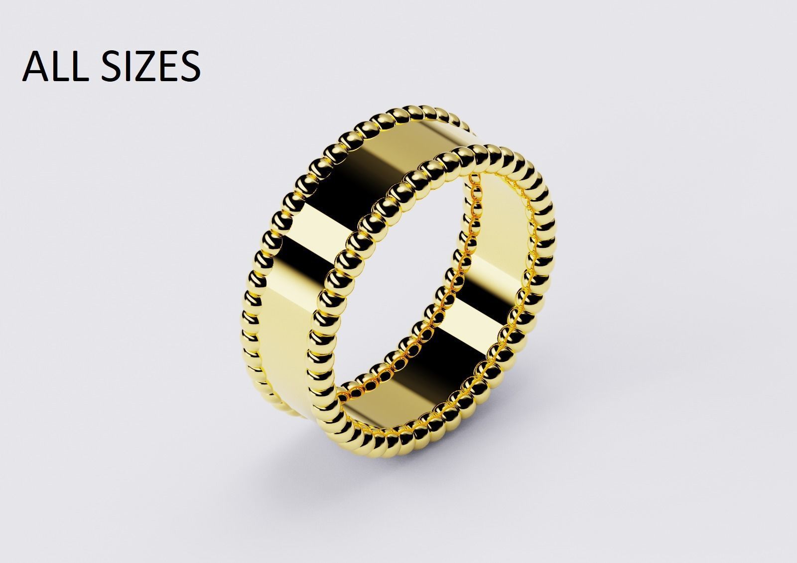 Perlee Rings Collection All Sizes 3D model 3D printable | CGTrader