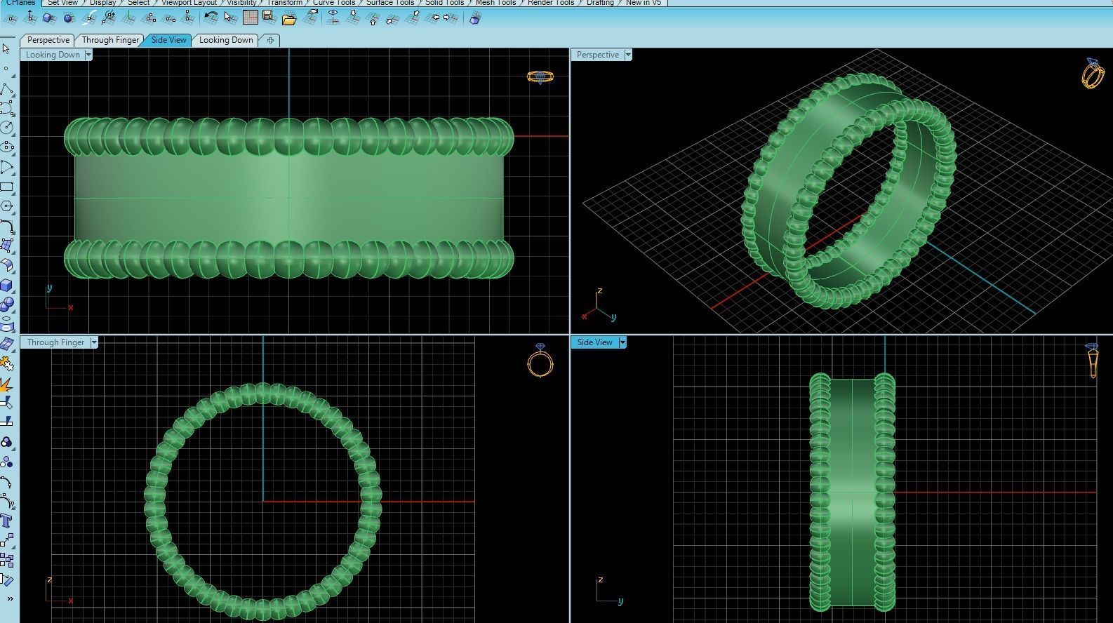 Perlee Rings Collection All Sizes 3D model 3D printable | CGTrader