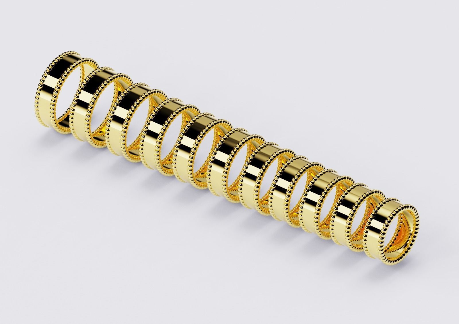 Perlee Rings Collection All Sizes 3D model 3D printable | CGTrader