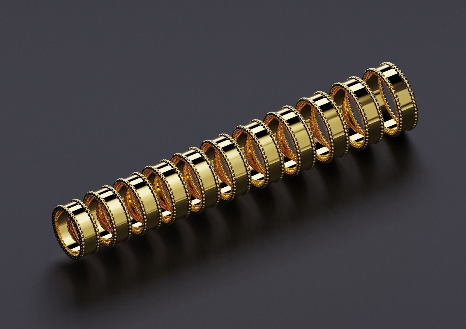 Perlee Rings Collection All Sizes 3D model 3D printable | CGTrader