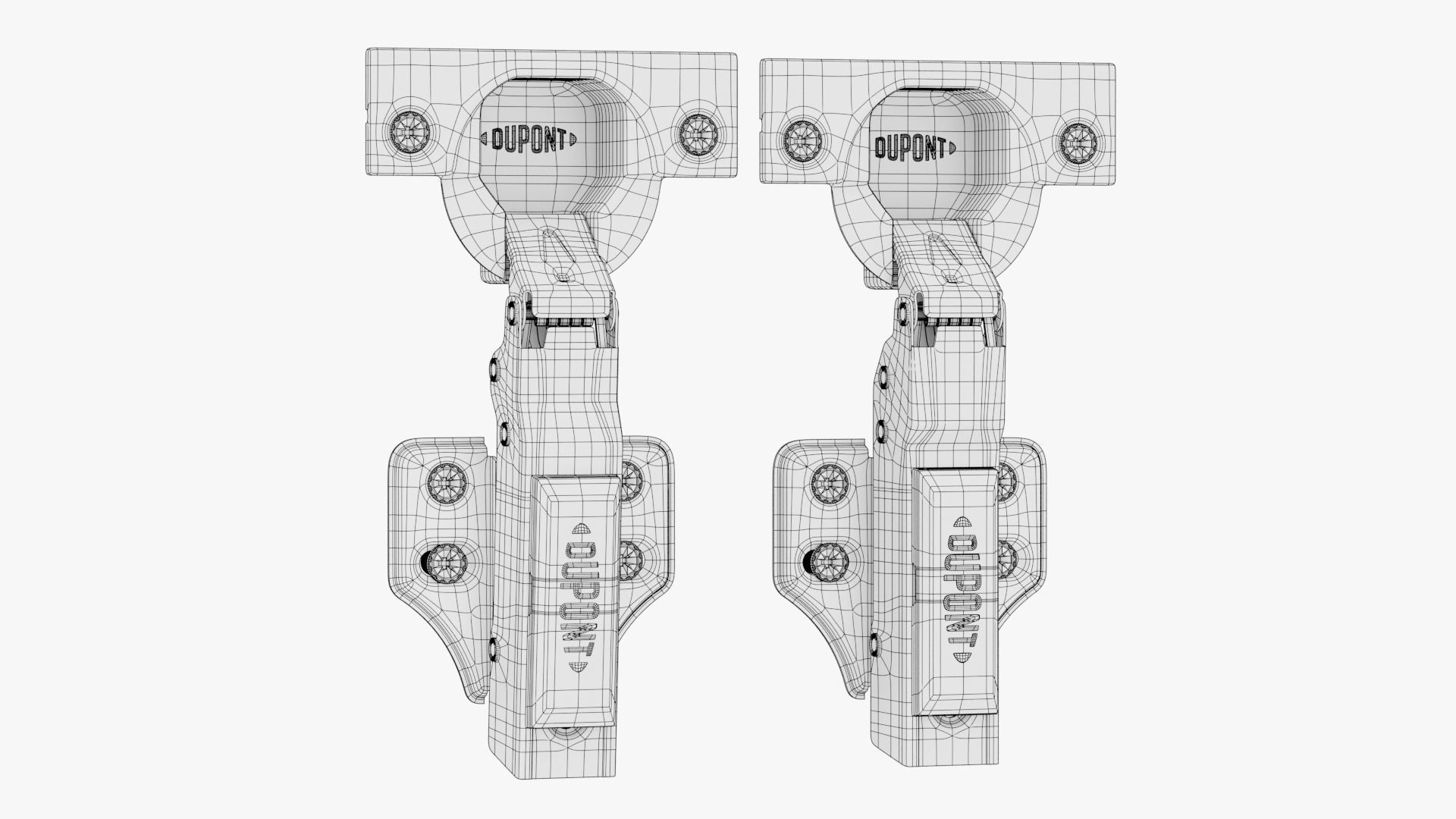 Dupont Cabinet hinge 3D model animated rigged | CGTrader