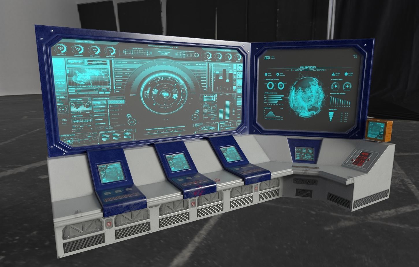 3D model Sci Fi Control Panel VR / AR / low-poly | CGTrader