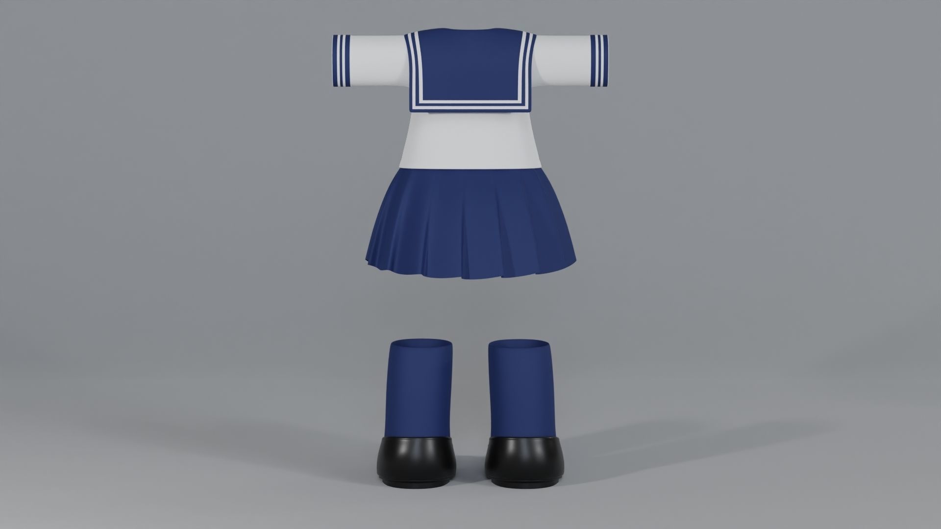 Chibi Japanese School Uniform 2 3D model | CGTrader