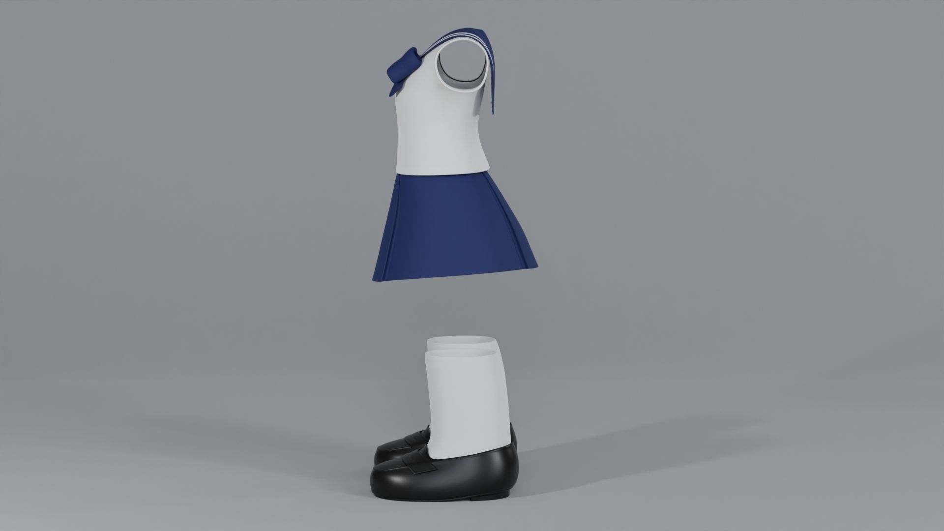 Chibi Japanese School Uniform 1 3D model | CGTrader