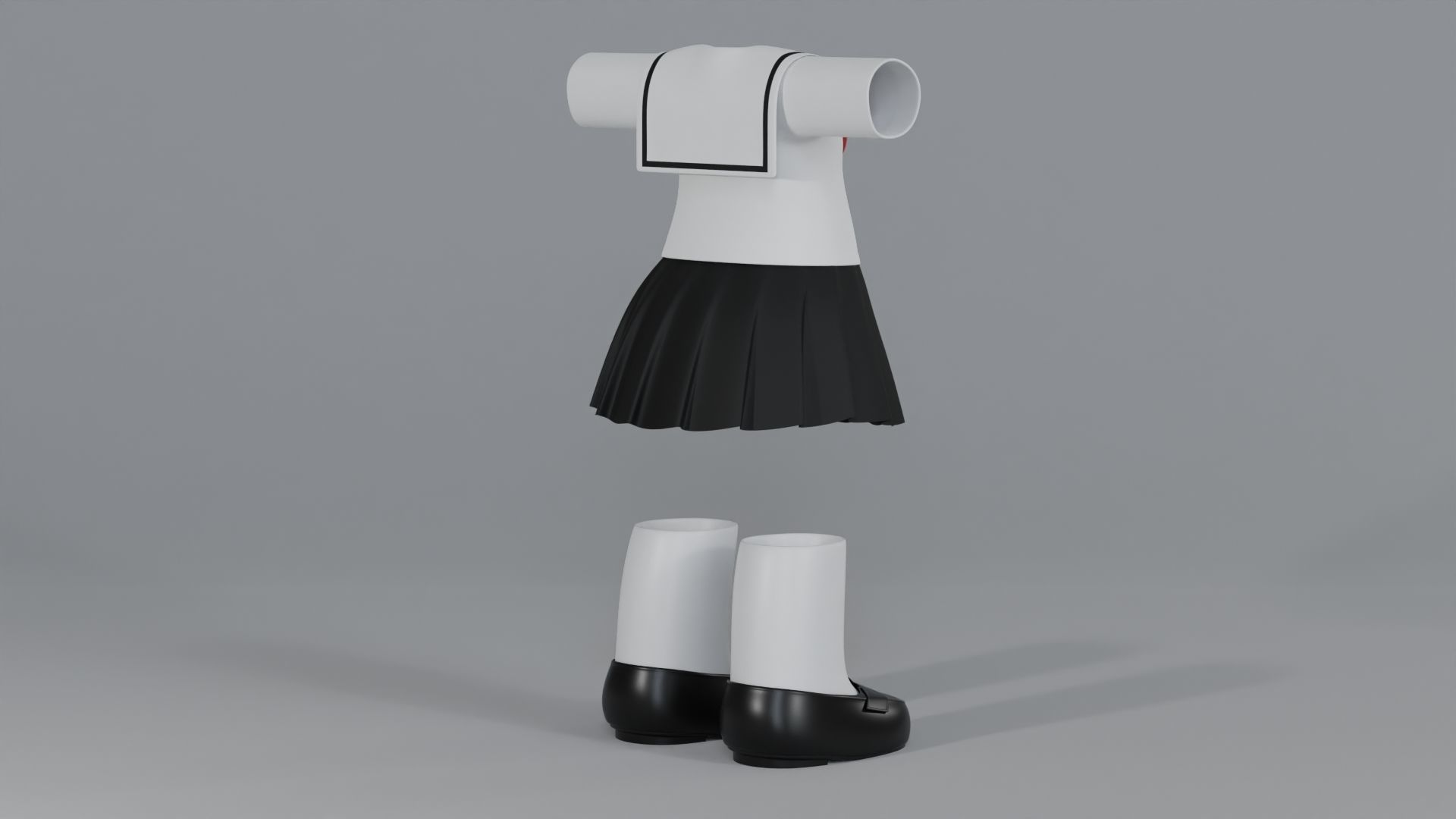 Chibi Japanese School Uniform 6 3D model | CGTrader