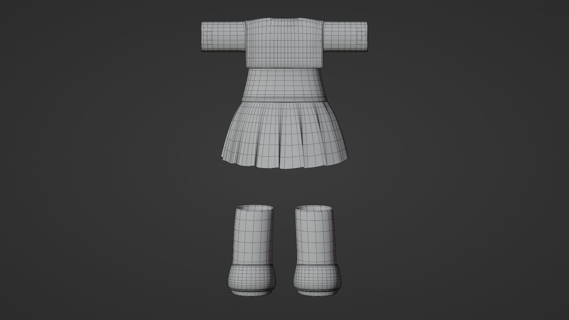 Chibi Japanese School Uniform 6 3D model | CGTrader