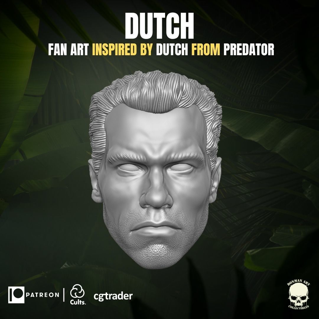 Dutch fan art head for action figures 3D model 3D printable | CGTrader