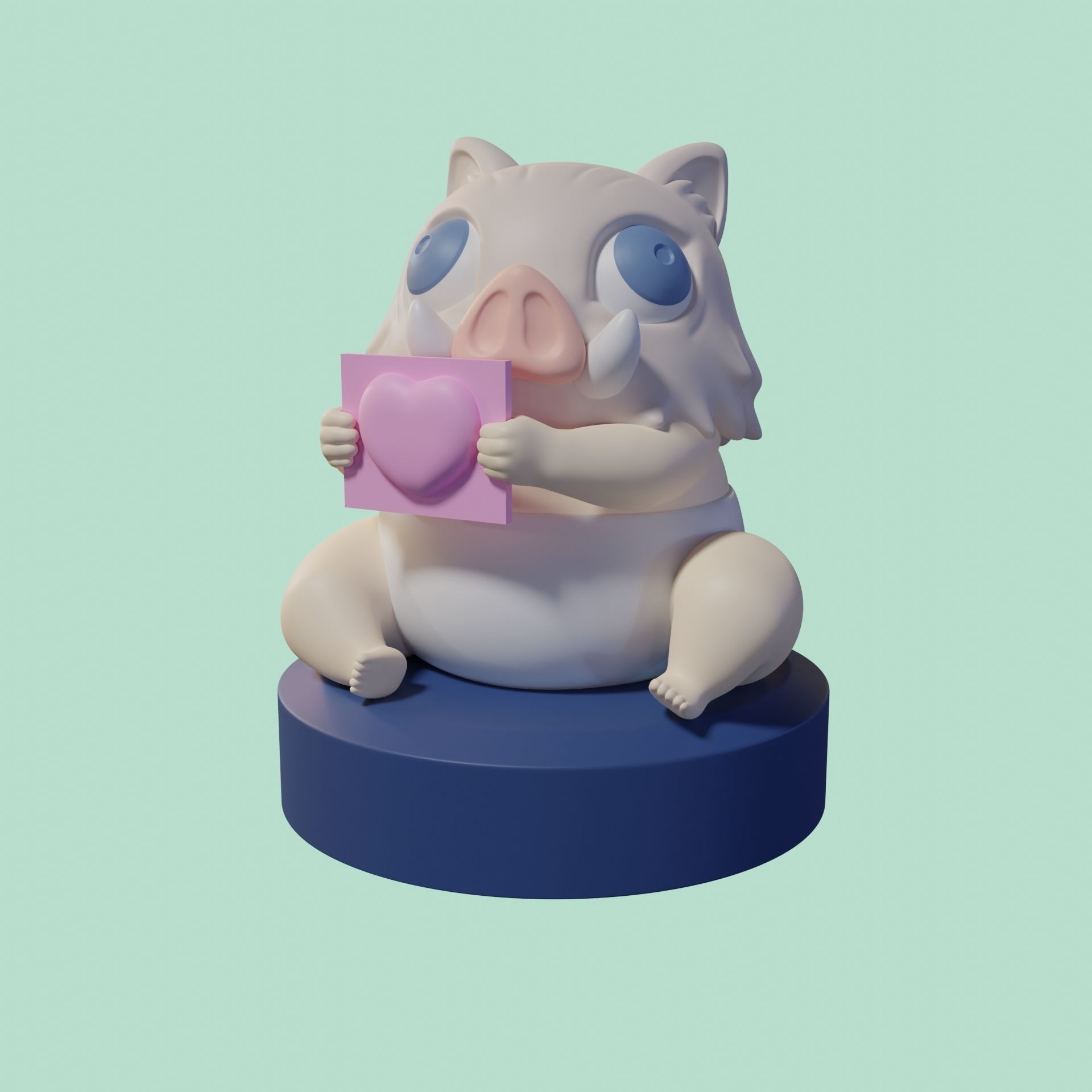 Chibi Inosuke Hashibara - Kimetsu No Yaiba 3D model 3D printable | CGTrader