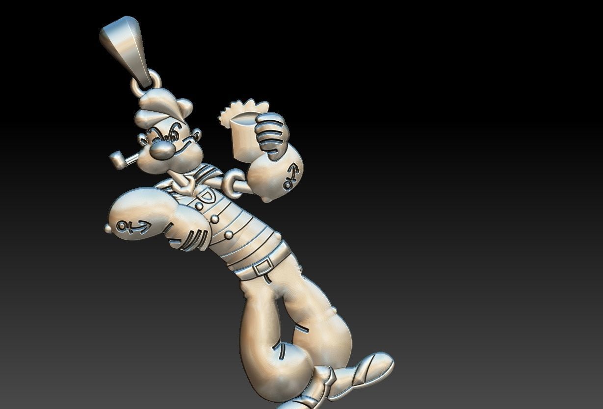 Popeye Sailor 3D model 3D printable | CGTrader