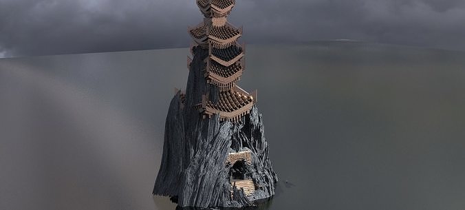 Bushido Warrior Temple Kit bash 3D model | CGTrader