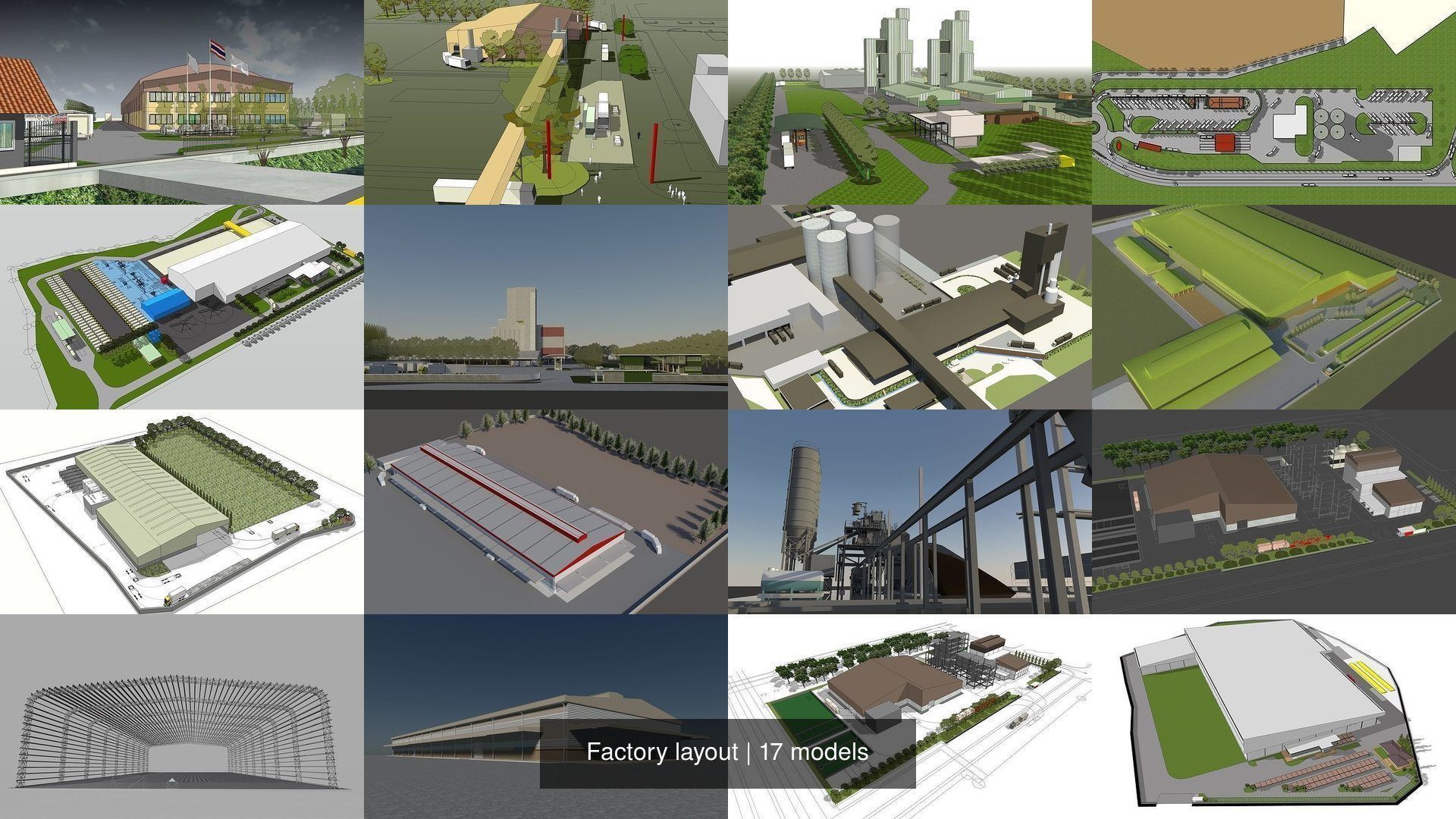 Factory layout 3D Model Collection | CGTrader