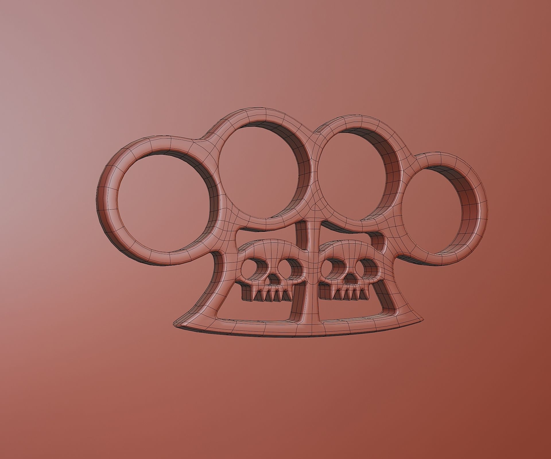 Grunge metal brass knuckles 3D model | CGTrader