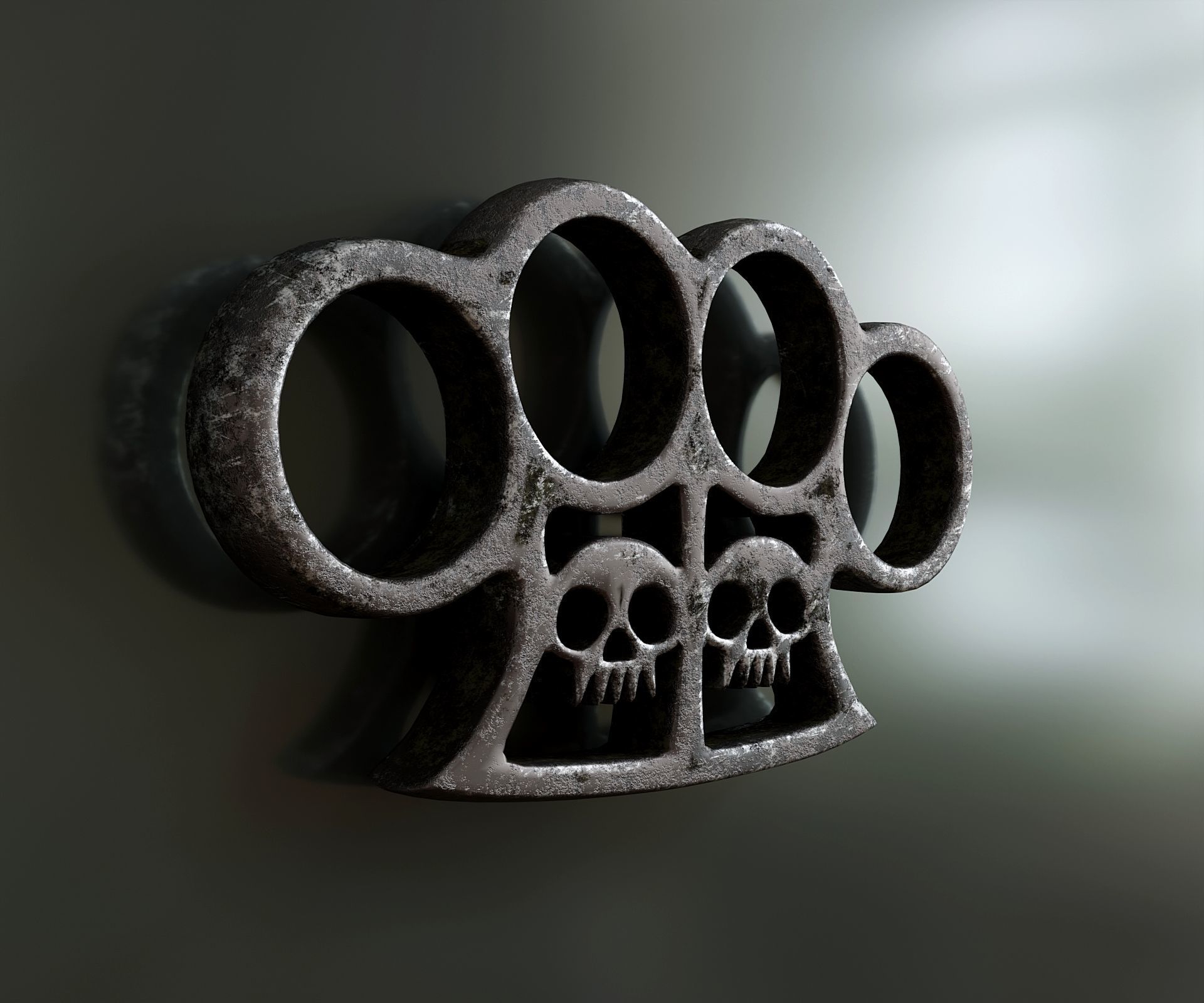 Grunge metal brass knuckles 3D model | CGTrader