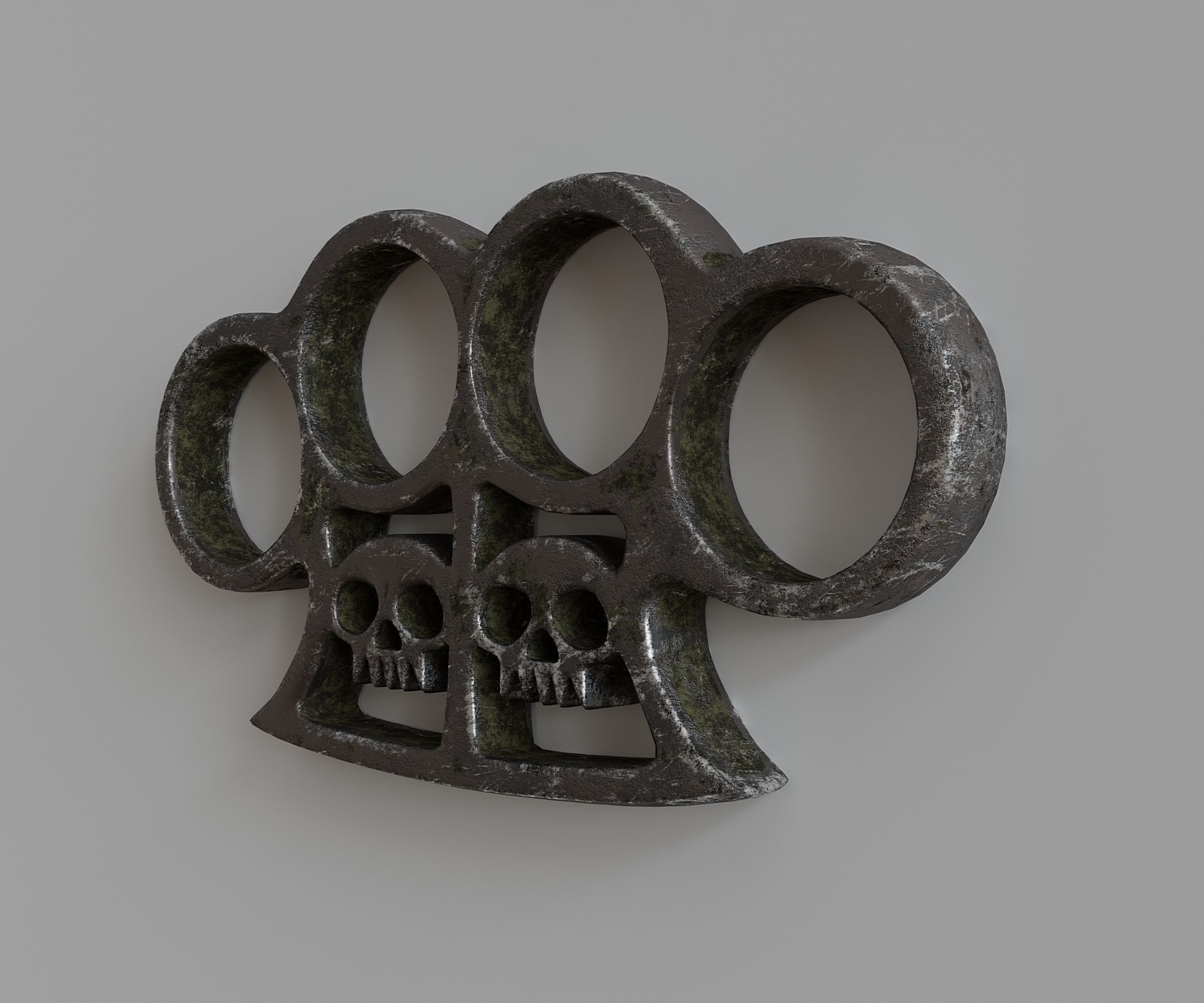 Grunge metal brass knuckles 3D model | CGTrader
