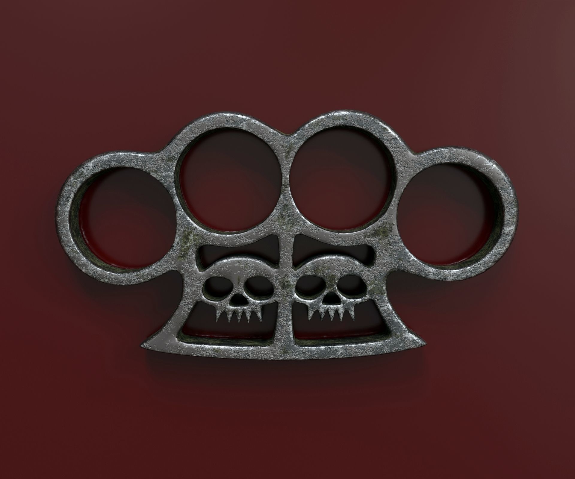 Grunge metal brass knuckles 3D model | CGTrader