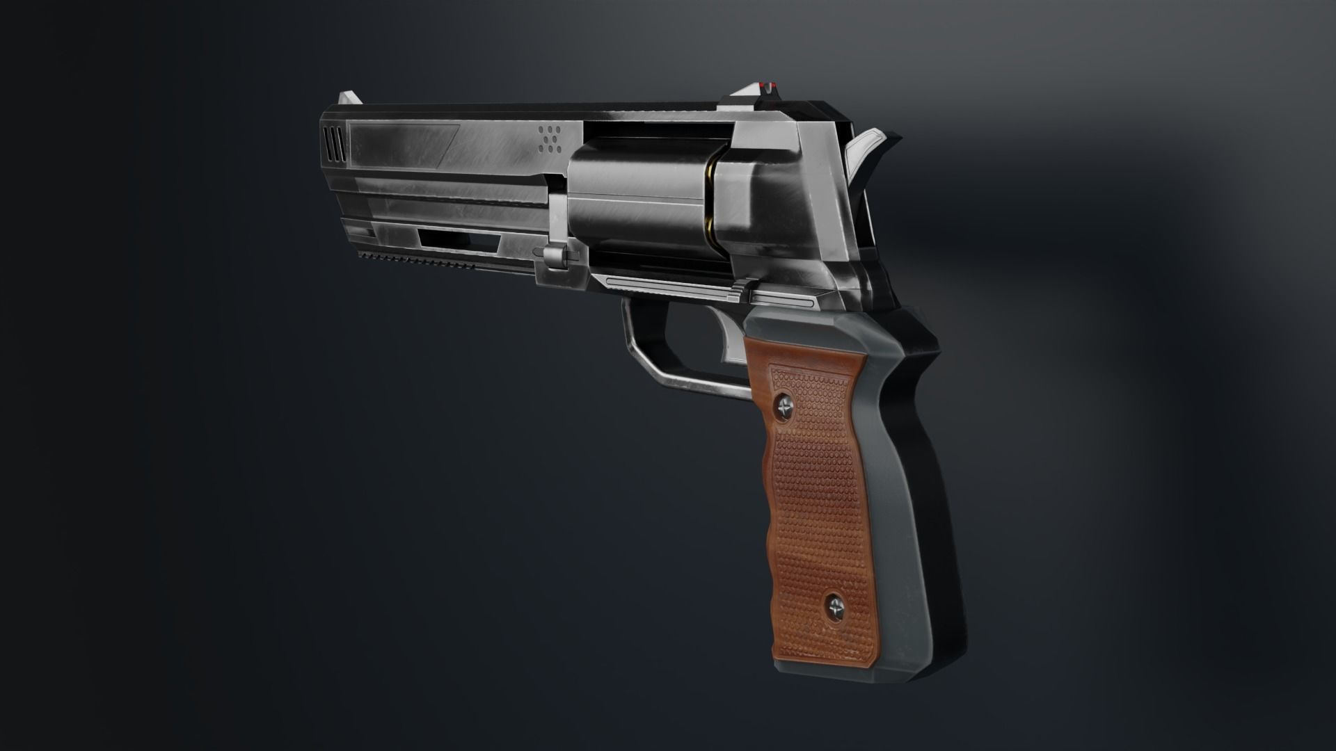 3D model Revolver Gun law Breaker Low-Poly 3D Model VR / AR / low-poly ...