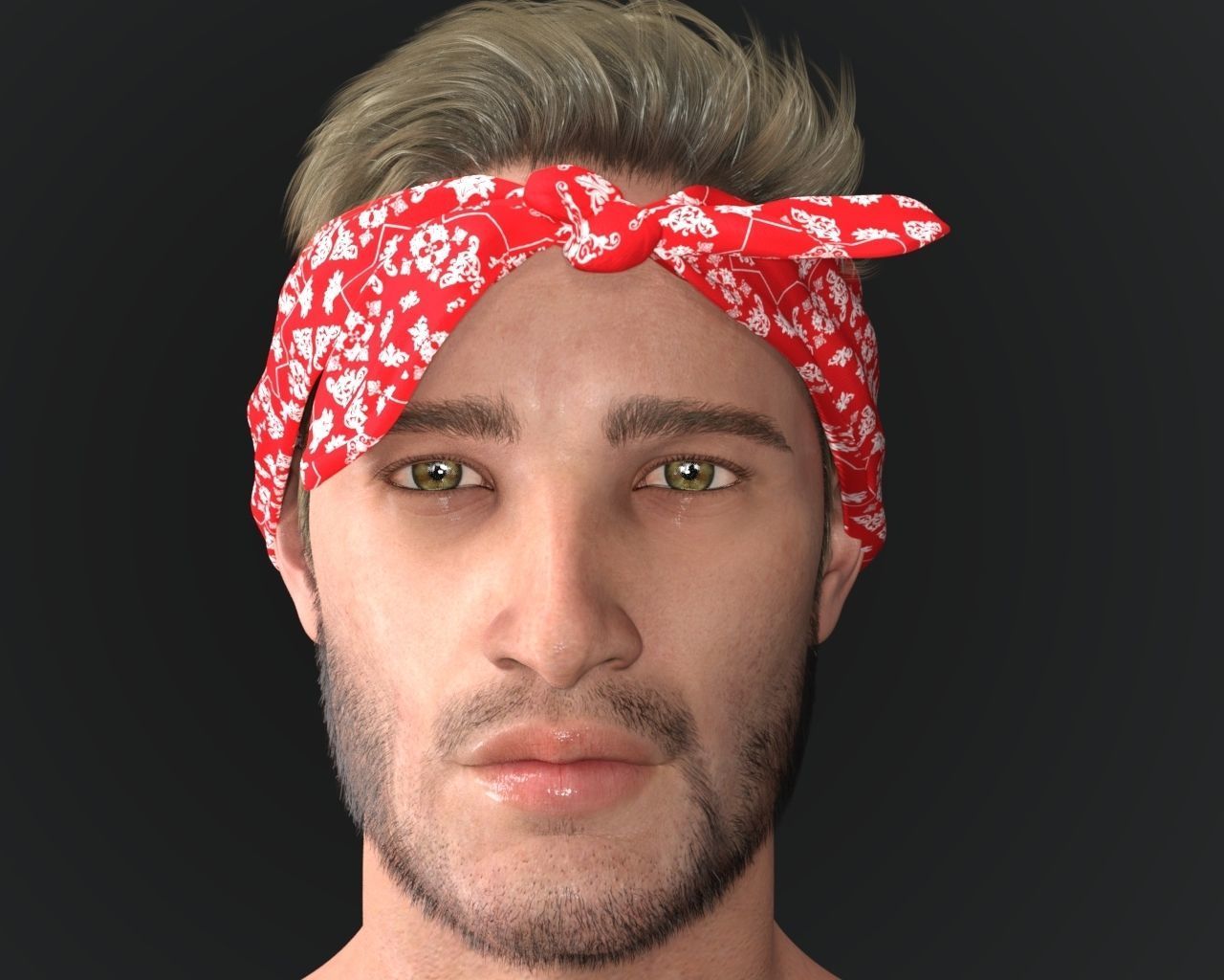 Folded Bandana Package 3D model | CGTrader