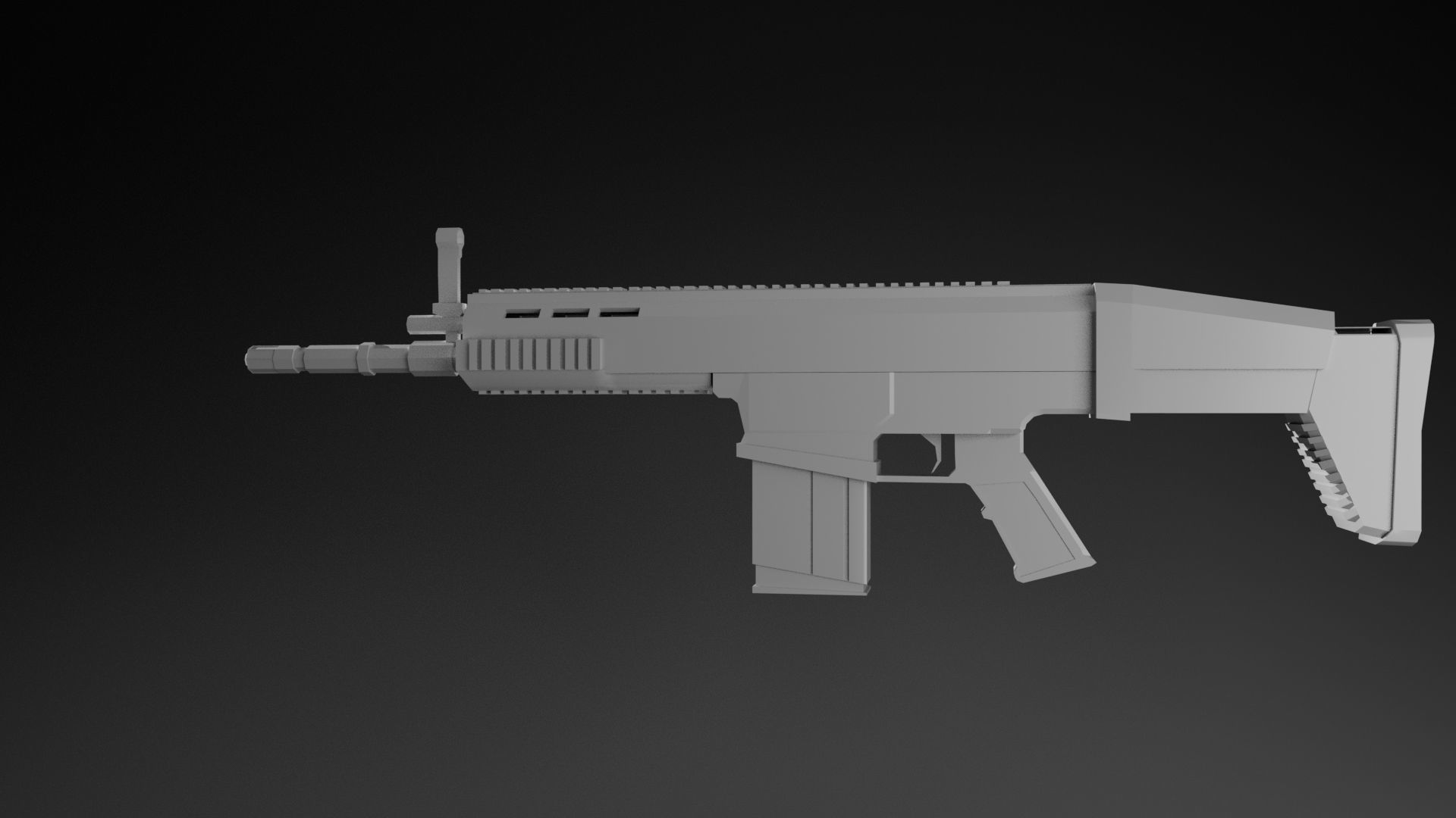 SCAR-H colorful gun free VR / AR / low-poly 3D model | CGTrader