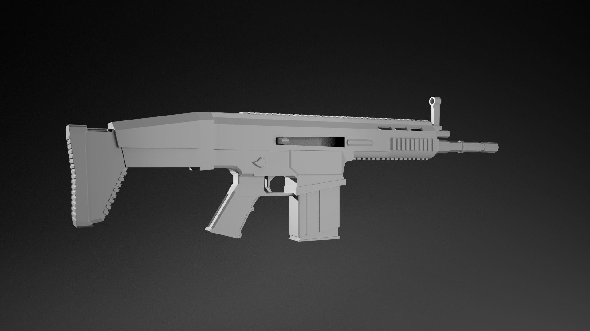 SCAR-H colorful gun free VR / AR / low-poly 3D model | CGTrader