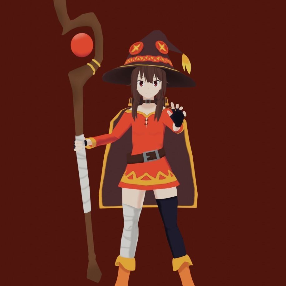 3D model Anime Megumin VR / AR / low-poly | CGTrader