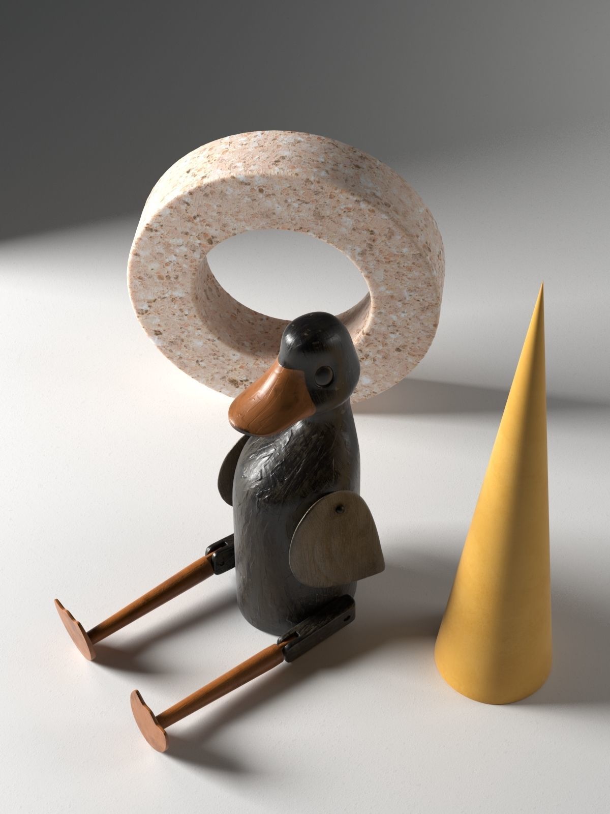 Wooden Duck with Objects 3D model | CGTrader