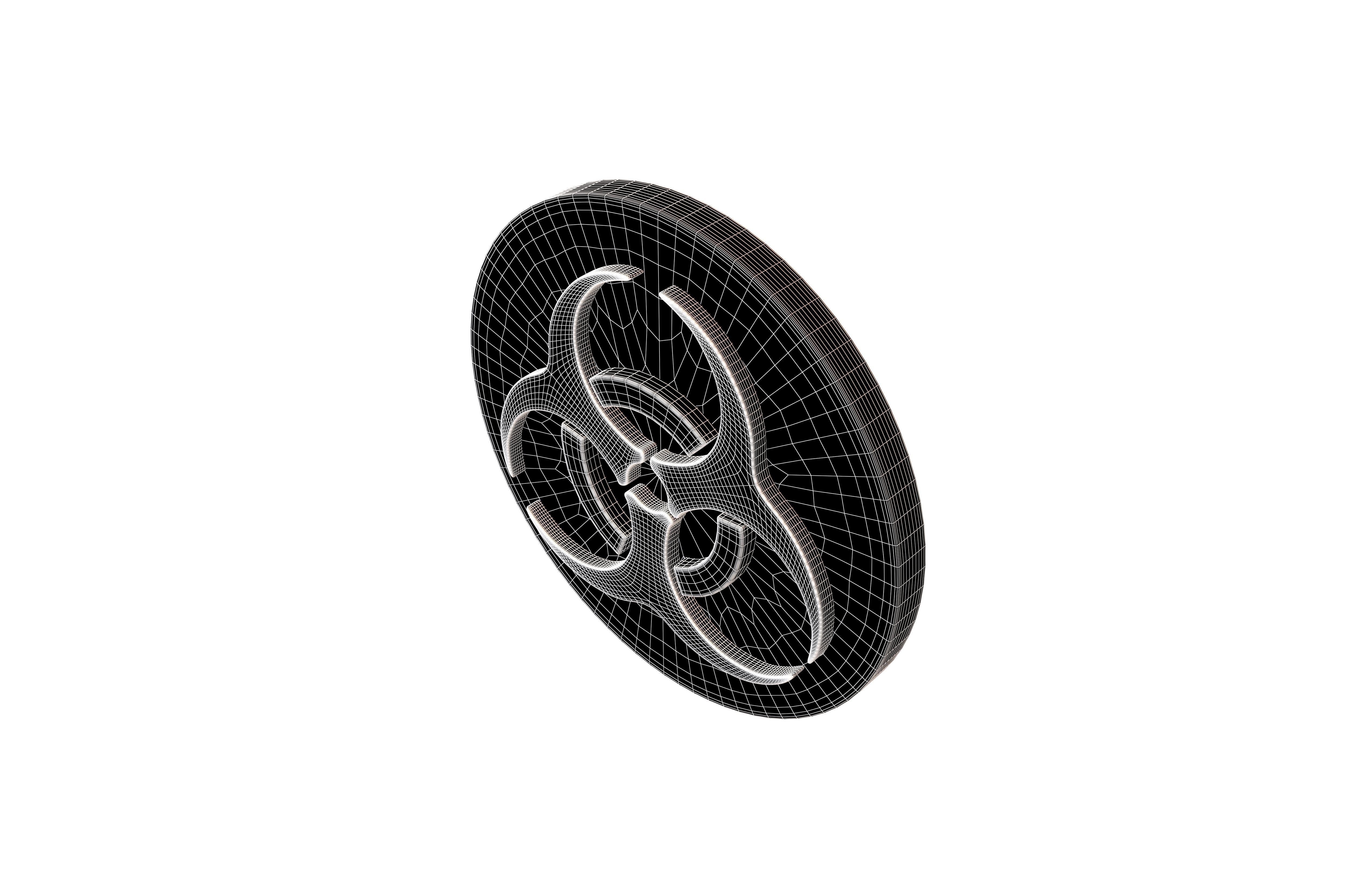 3D model Biological Hazard Symbol v1 003 VR / AR / low-poly | CGTrader