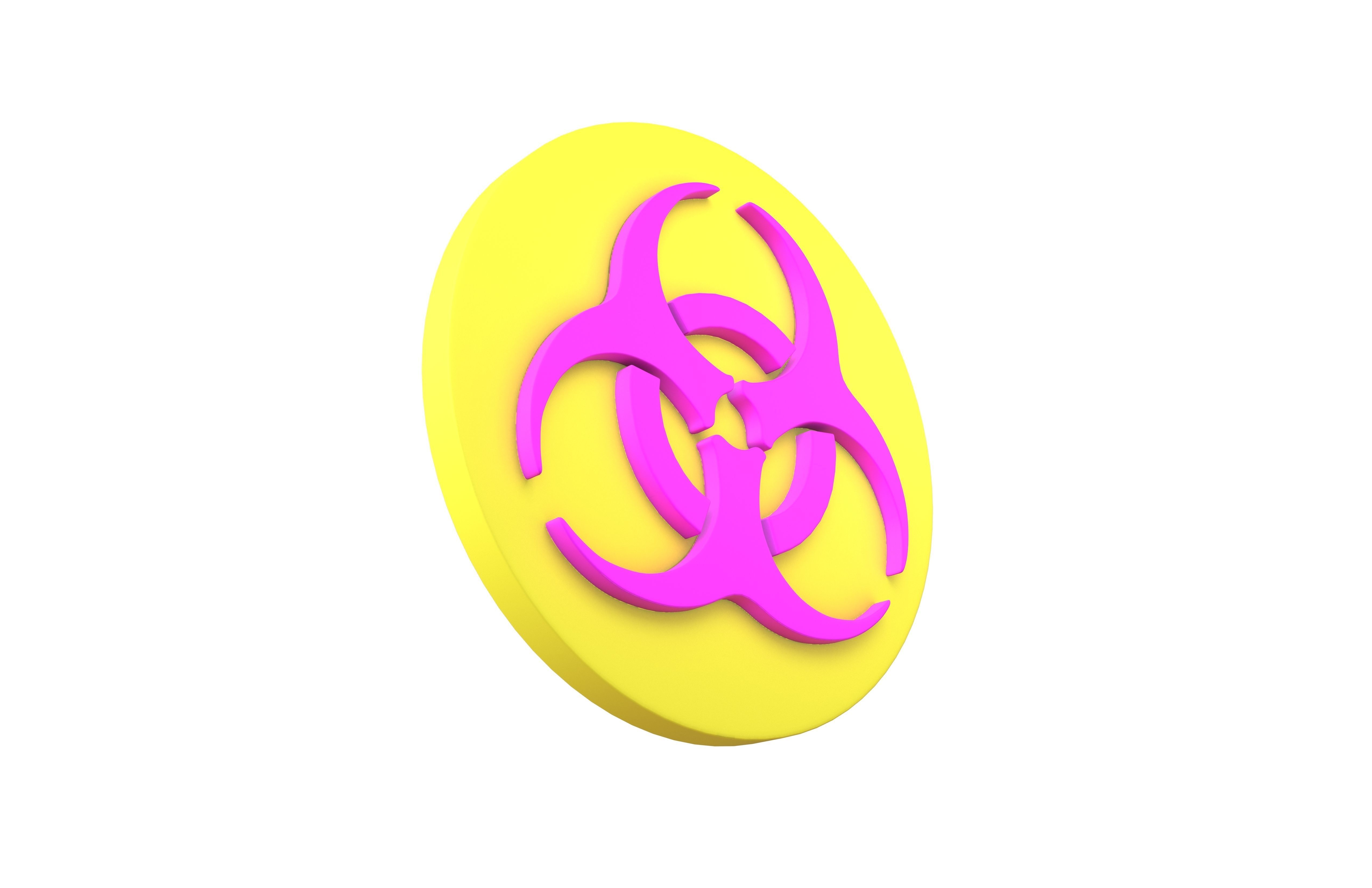 3D model Biological Hazard Symbol v1 003 VR / AR / low-poly | CGTrader