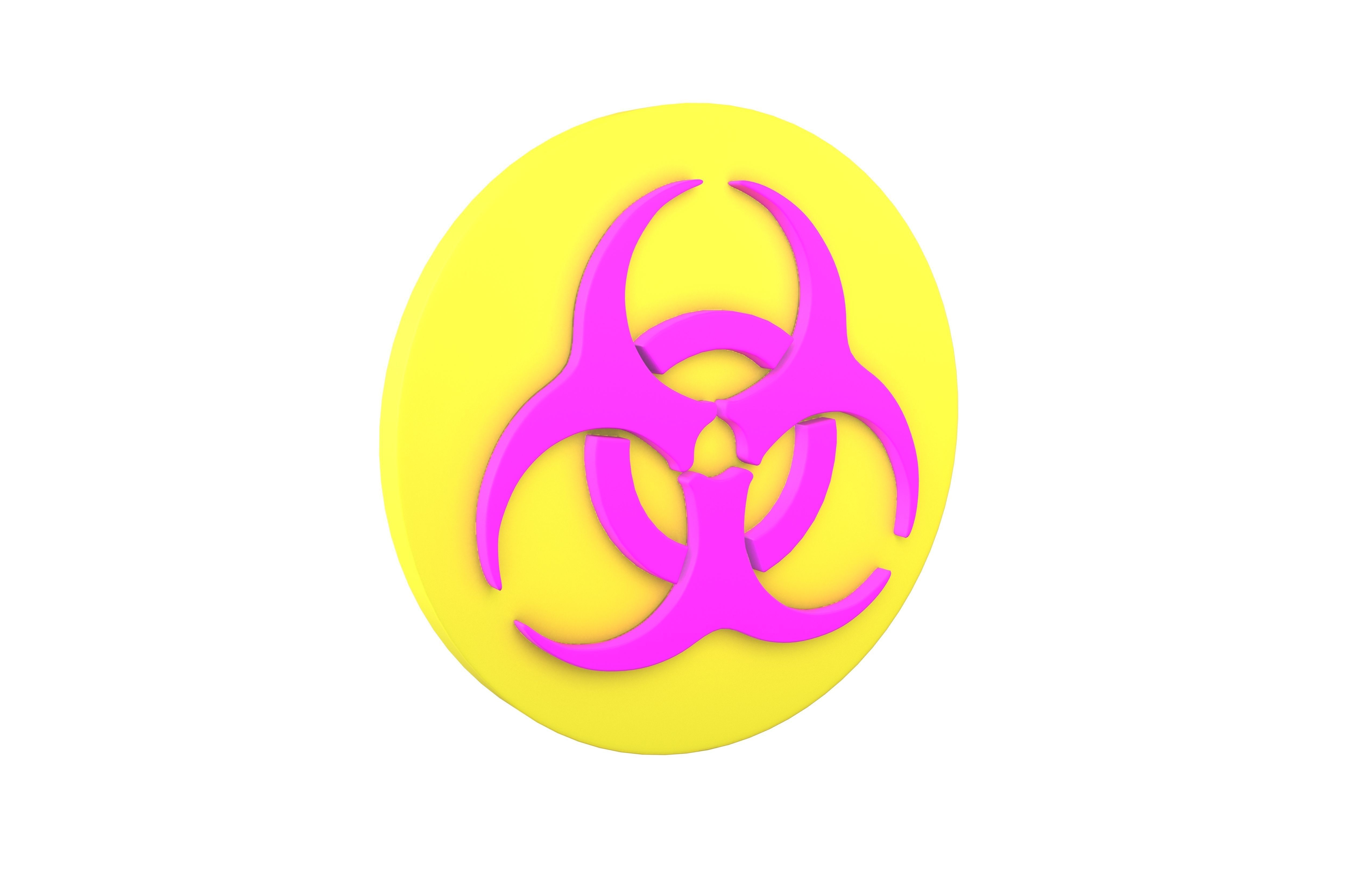 3D model Biological Hazard Symbol v1 003 VR / AR / low-poly | CGTrader
