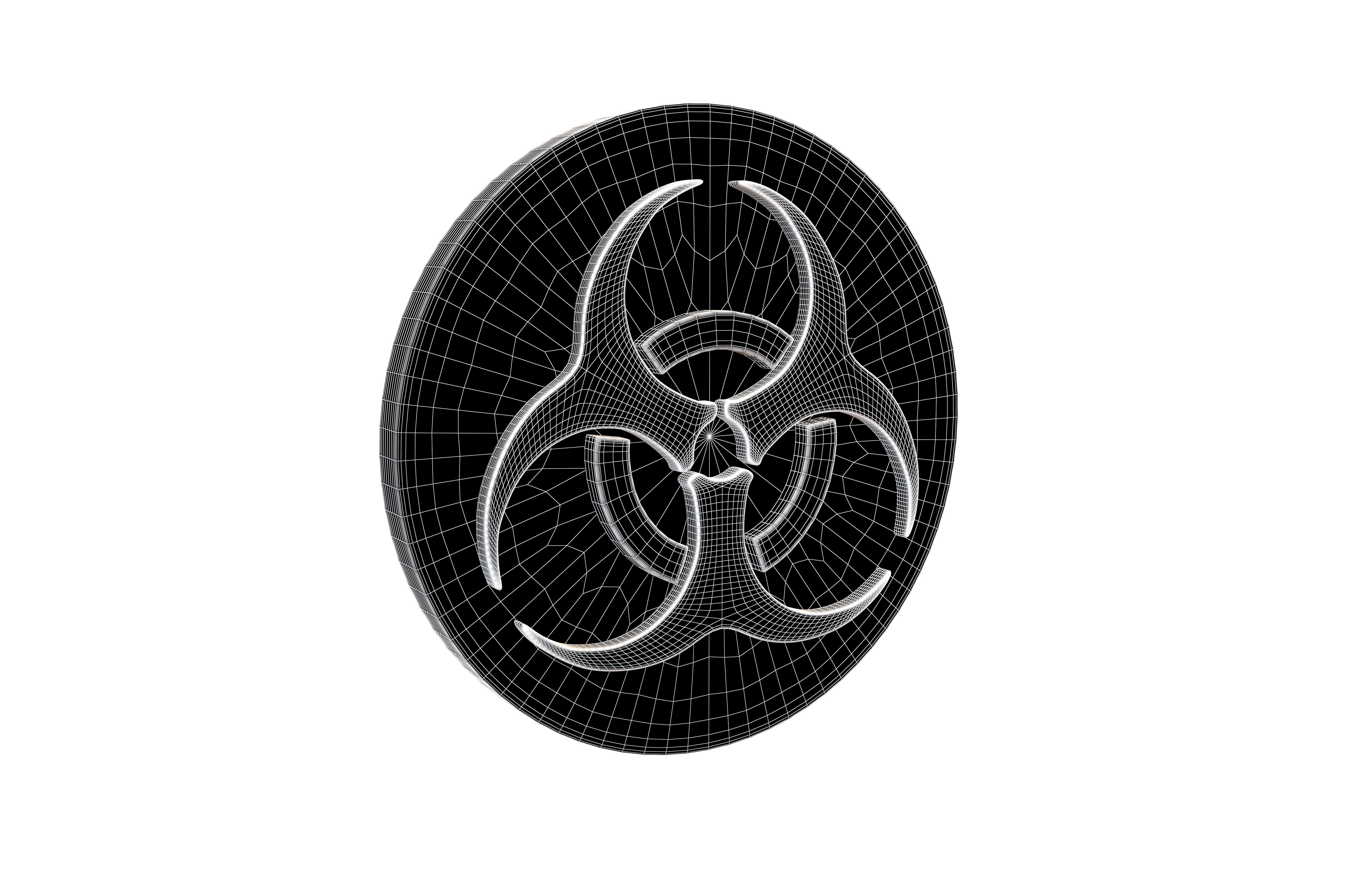 3D model Biological Hazard Symbol v1 004 VR / AR / low-poly | CGTrader