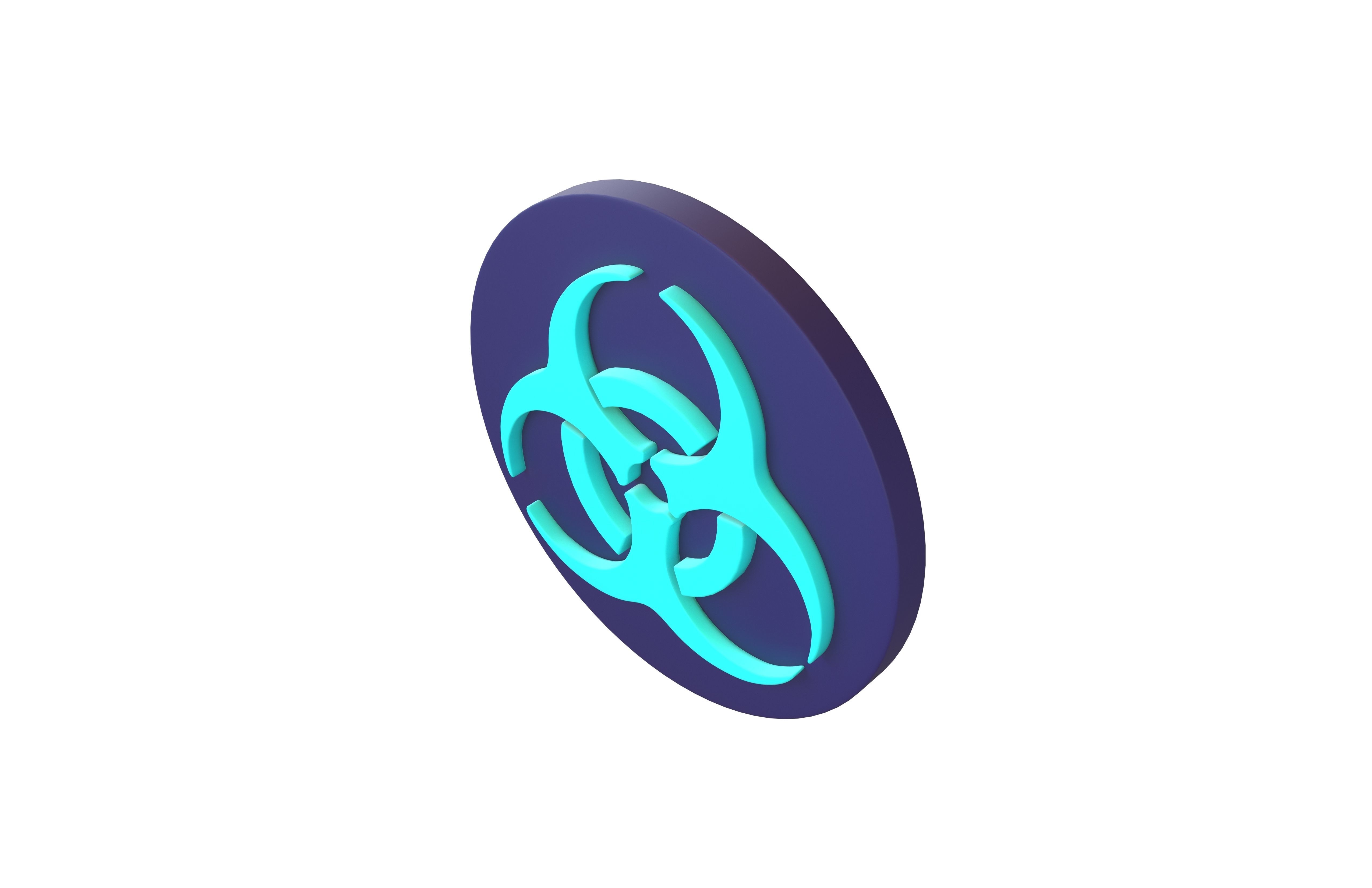 3D model Biological Hazard Symbol v1 005 VR / AR / low-poly | CGTrader