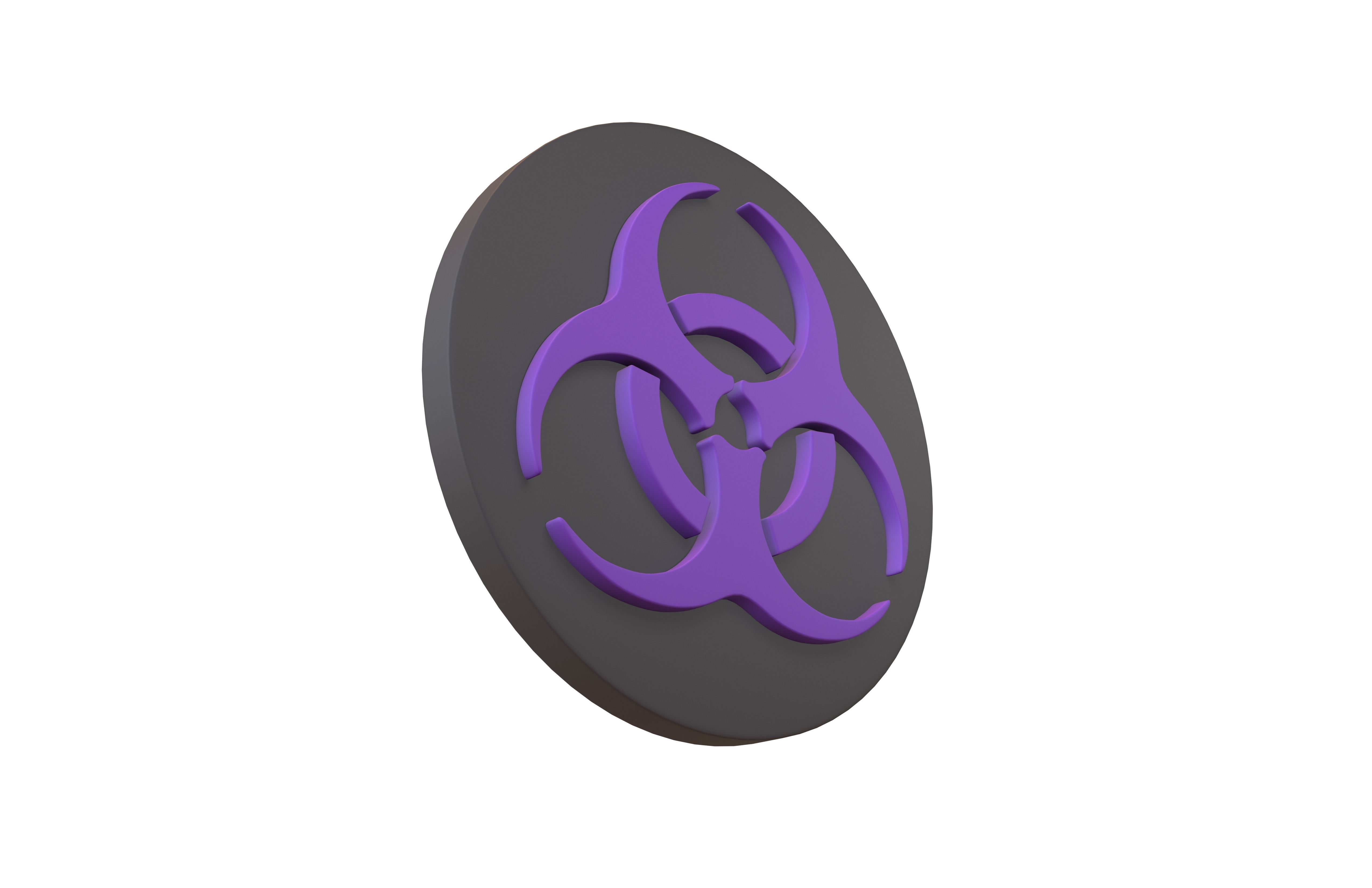 3D model Biological Hazard Symbol v1 008 VR / AR / low-poly | CGTrader