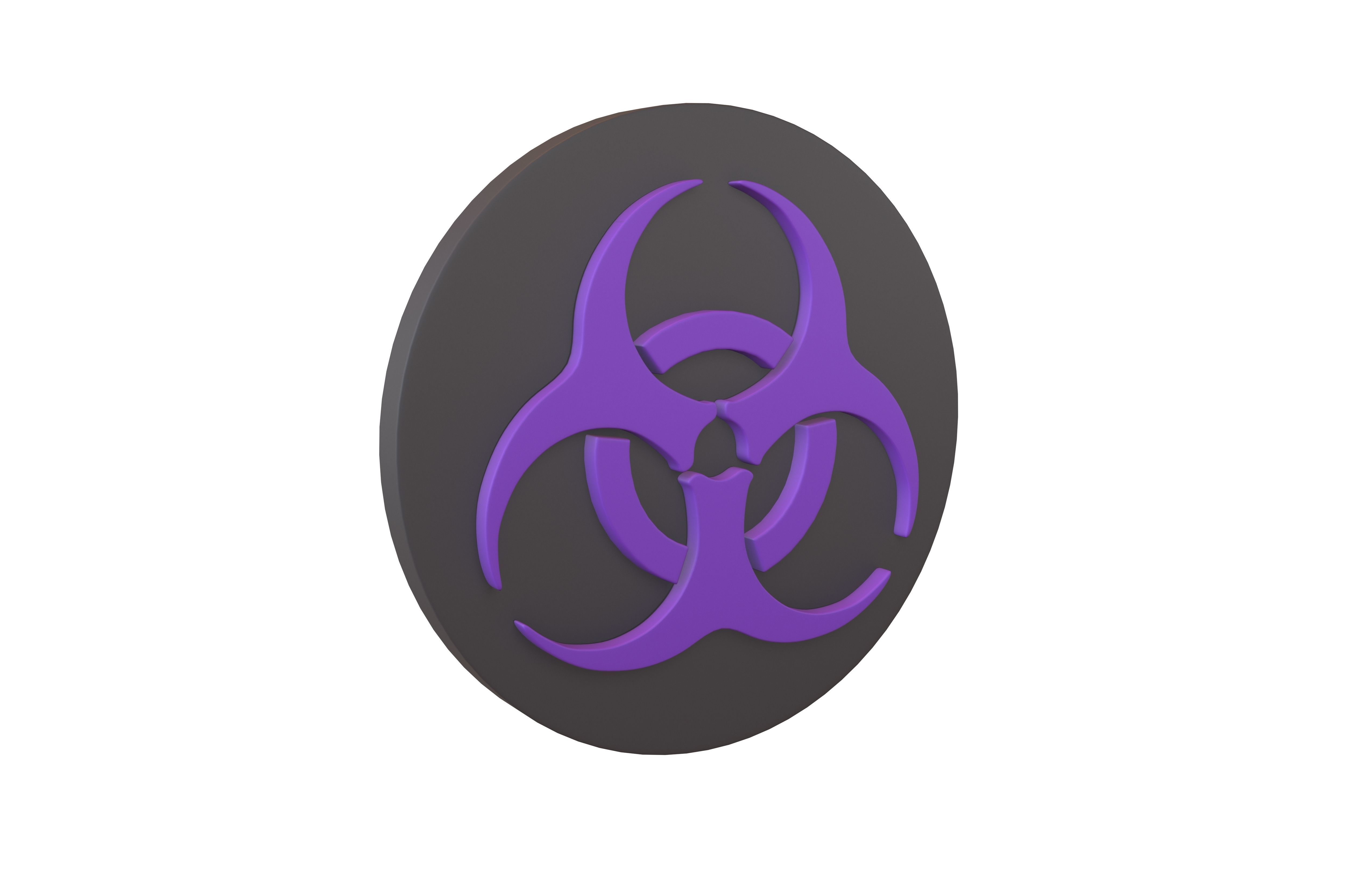3D model Biological Hazard Symbol v1 008 VR / AR / low-poly | CGTrader