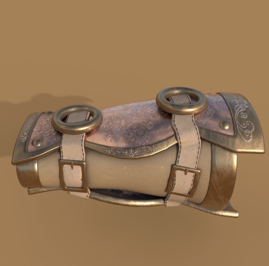 3D model Bronze medieval bracer VR / AR / low-poly | CGTrader