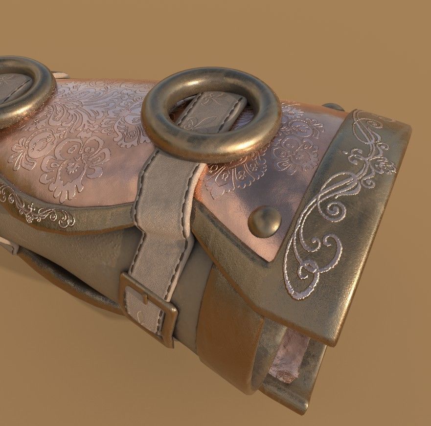 3D model Bronze medieval bracer VR / AR / low-poly | CGTrader