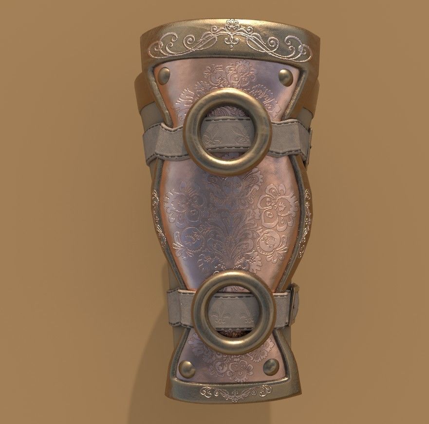 3D model Bronze medieval bracer VR / AR / low-poly | CGTrader