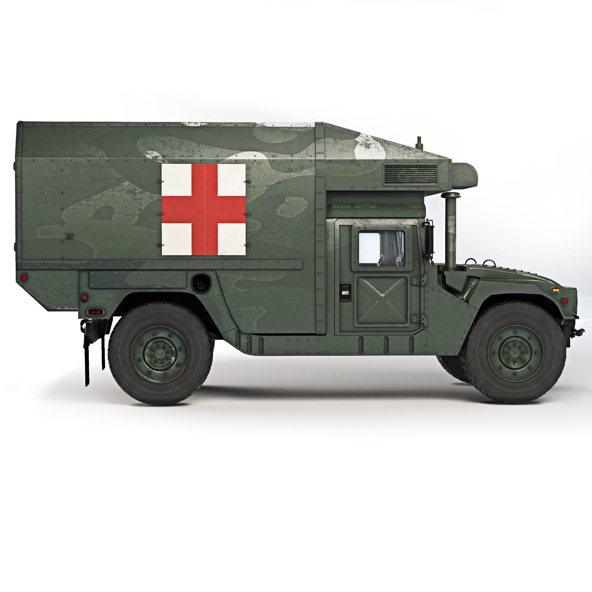 Humvee Military M997A3 Ambulance 2018 3D model | CGTrader
