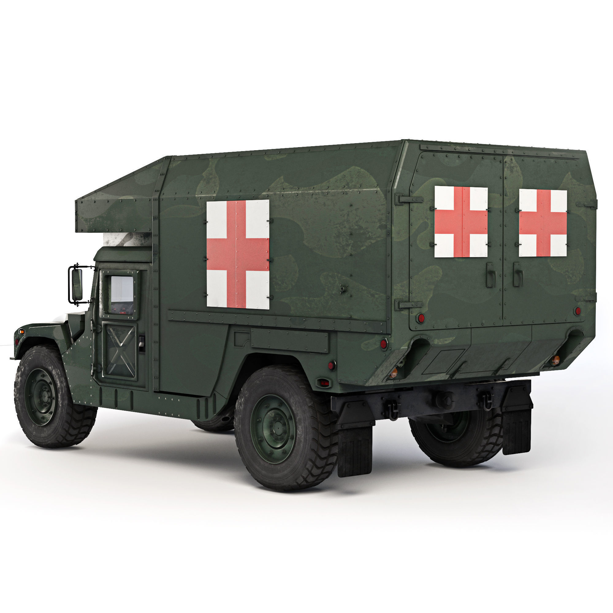 Humvee Military M997A3 Ambulance 2018 3D model | CGTrader