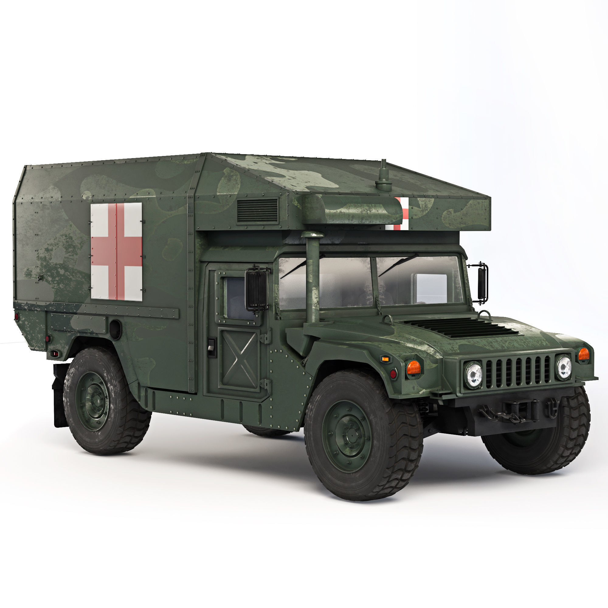 Humvee Military M997A3 Ambulance 2018 3D model | CGTrader