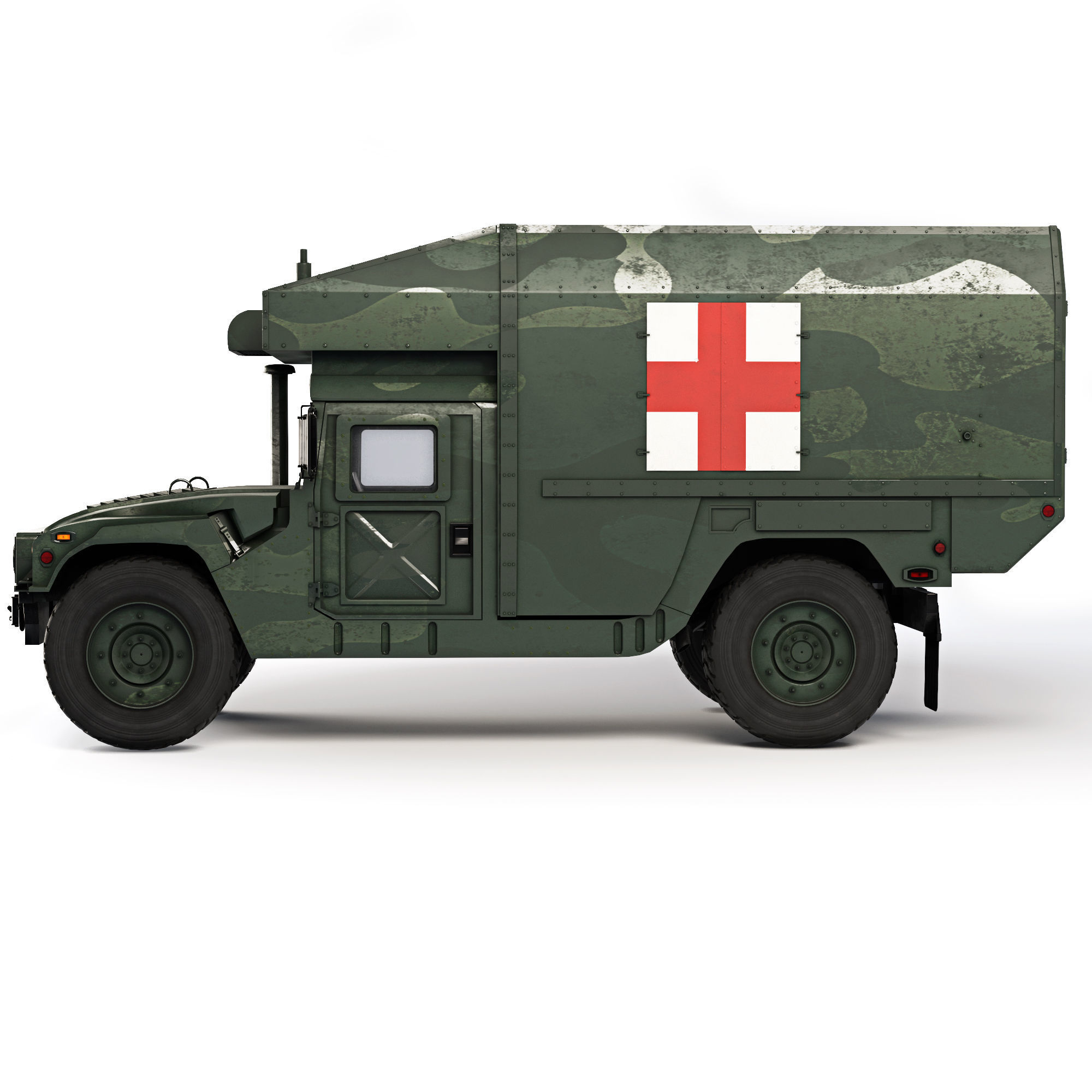 Humvee Military M997A3 Ambulance 2018 3D model | CGTrader