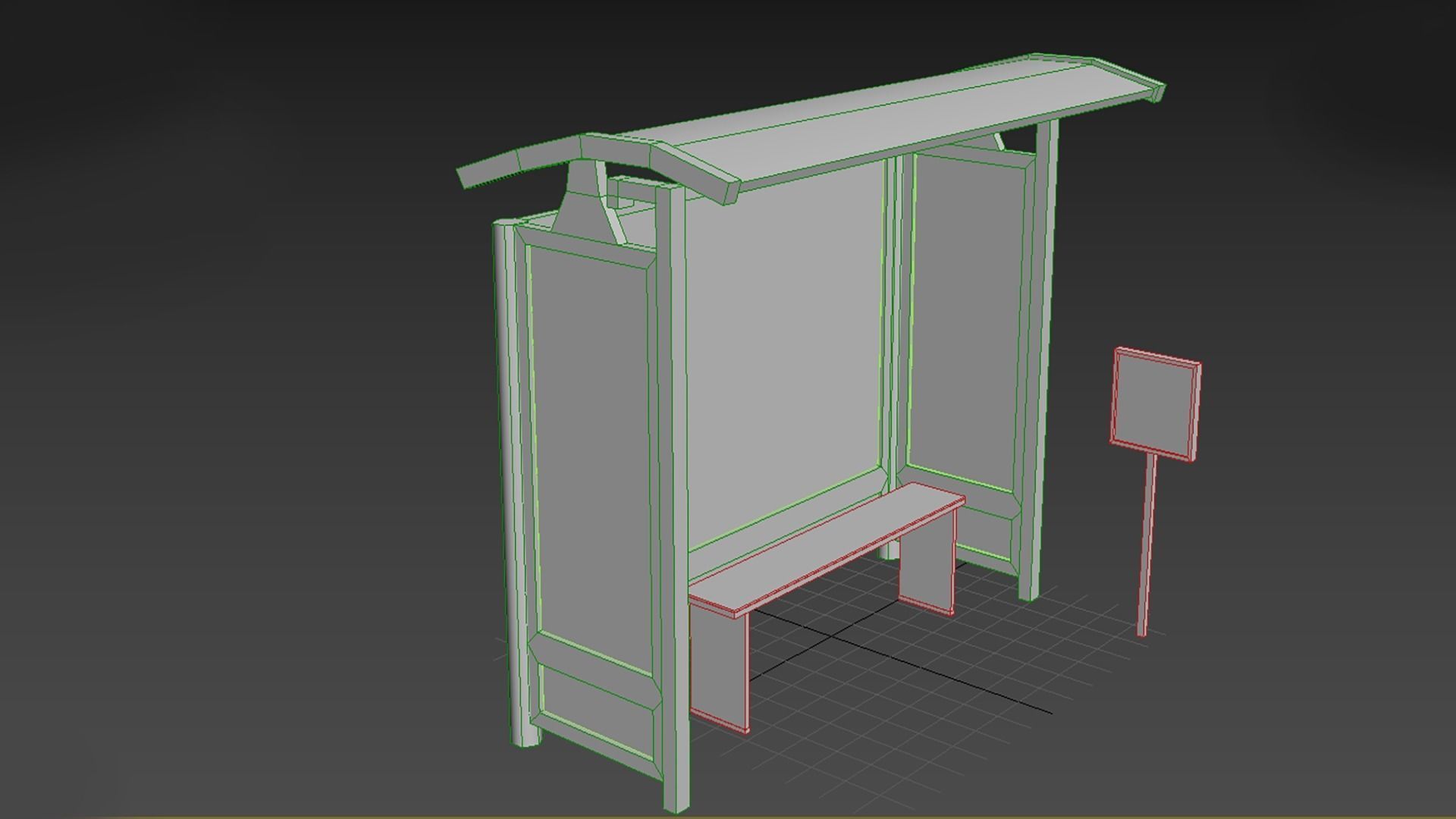 3D model Bus Stand and Shop VR / AR / low-poly | CGTrader