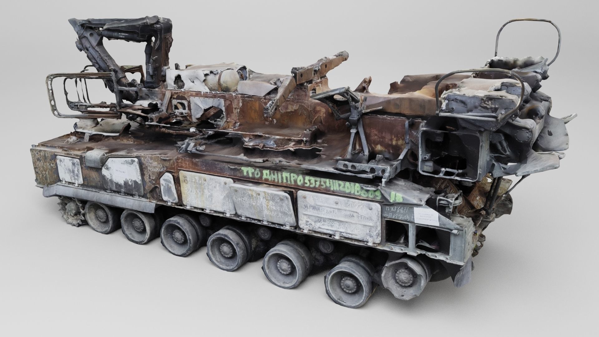 russian 9A39 Gadfly TEL transloader destroyed by Ukrainian army 3D ...