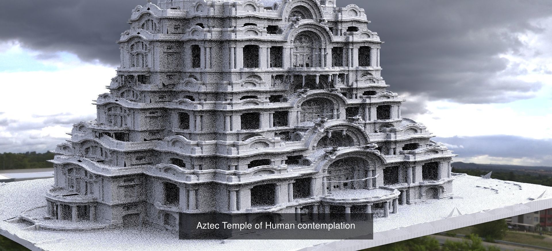 Aztec Collection 1 futuristic looking cross | CGTrader